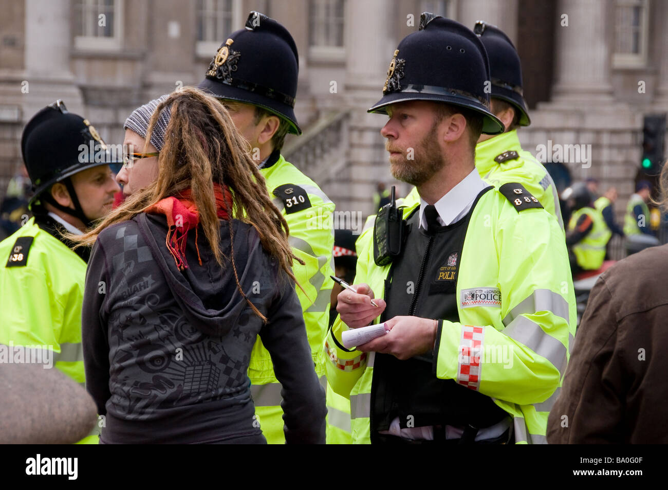 G20 Summit protests, London, England, UK Stock Photo - Alamy