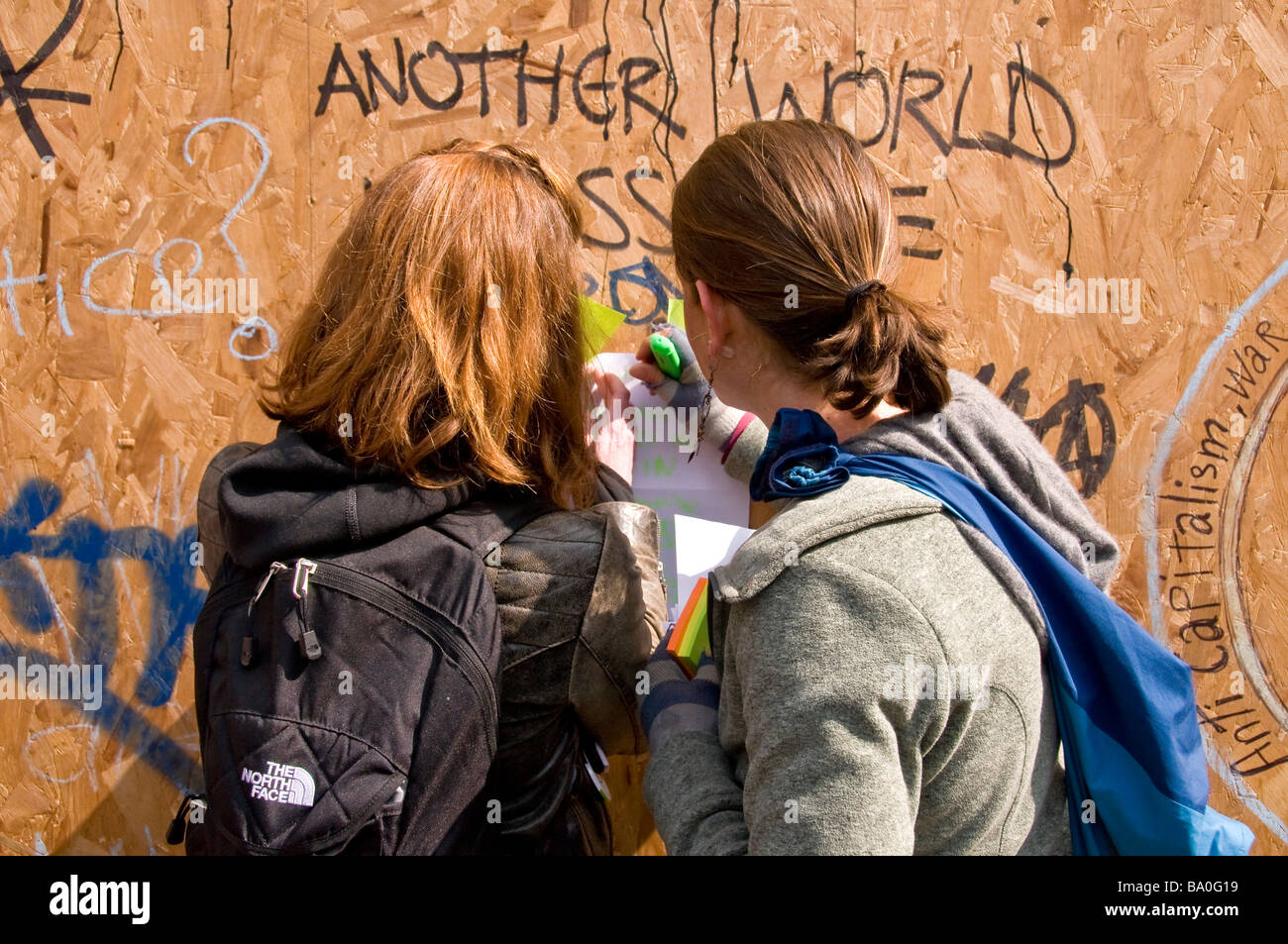 G20 Summit protests, London, England, UK Stock Photo - Alamy