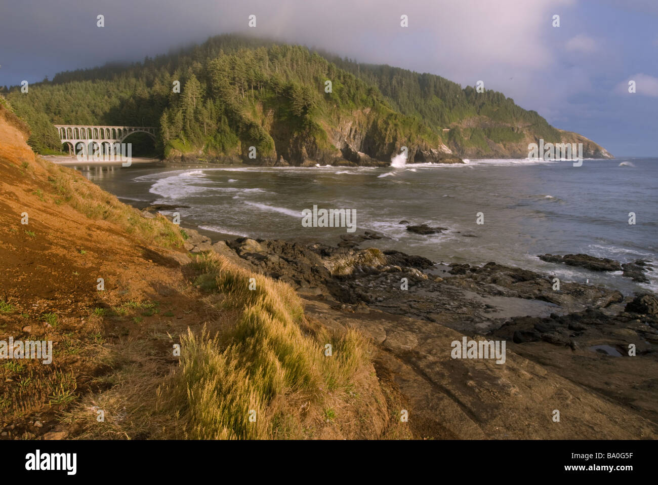 Coastal landscape Oregon USA Stock Photo - Alamy