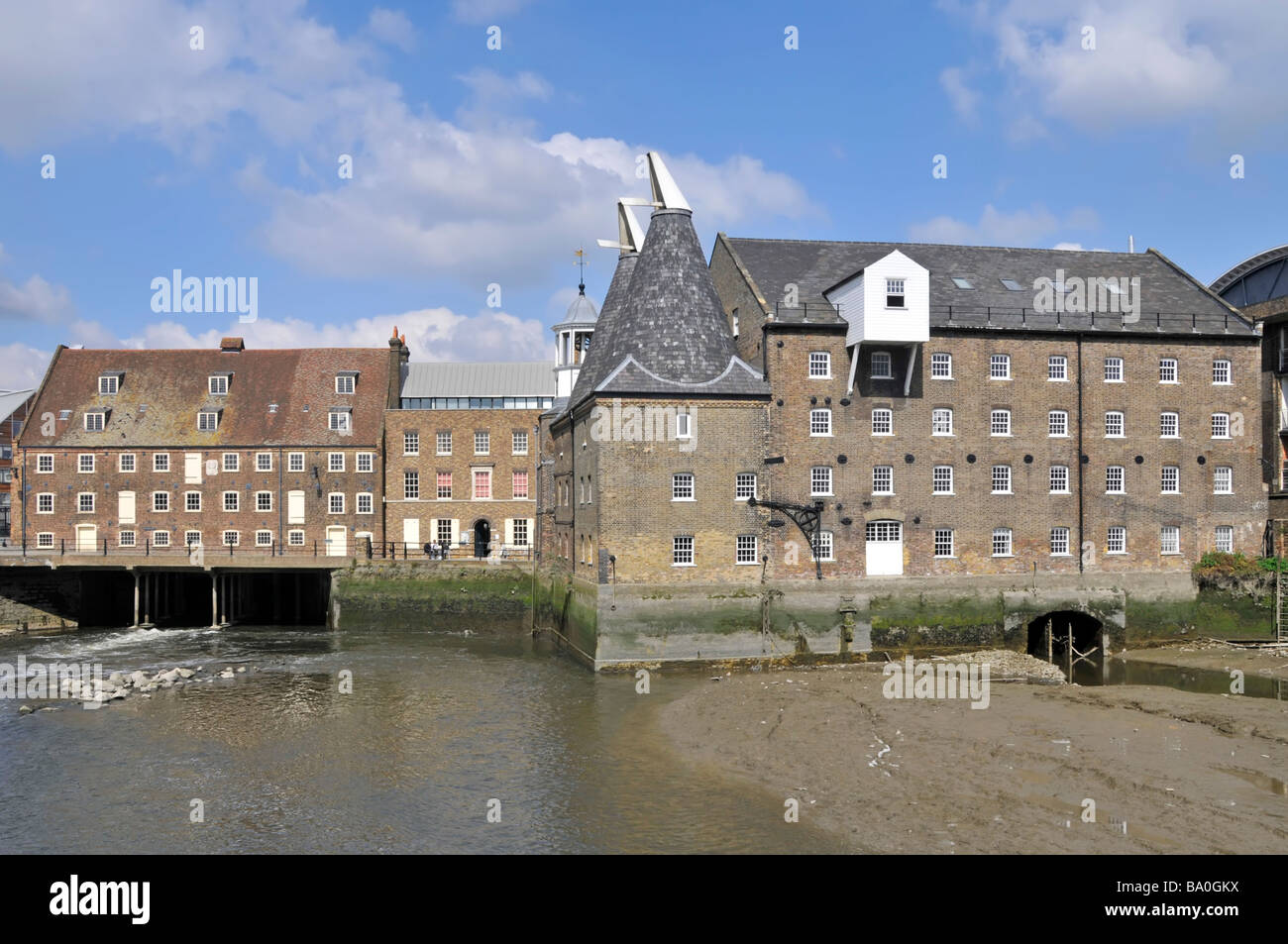 Sunny day at the House Mill tidal watermill part of the Three Mills ...