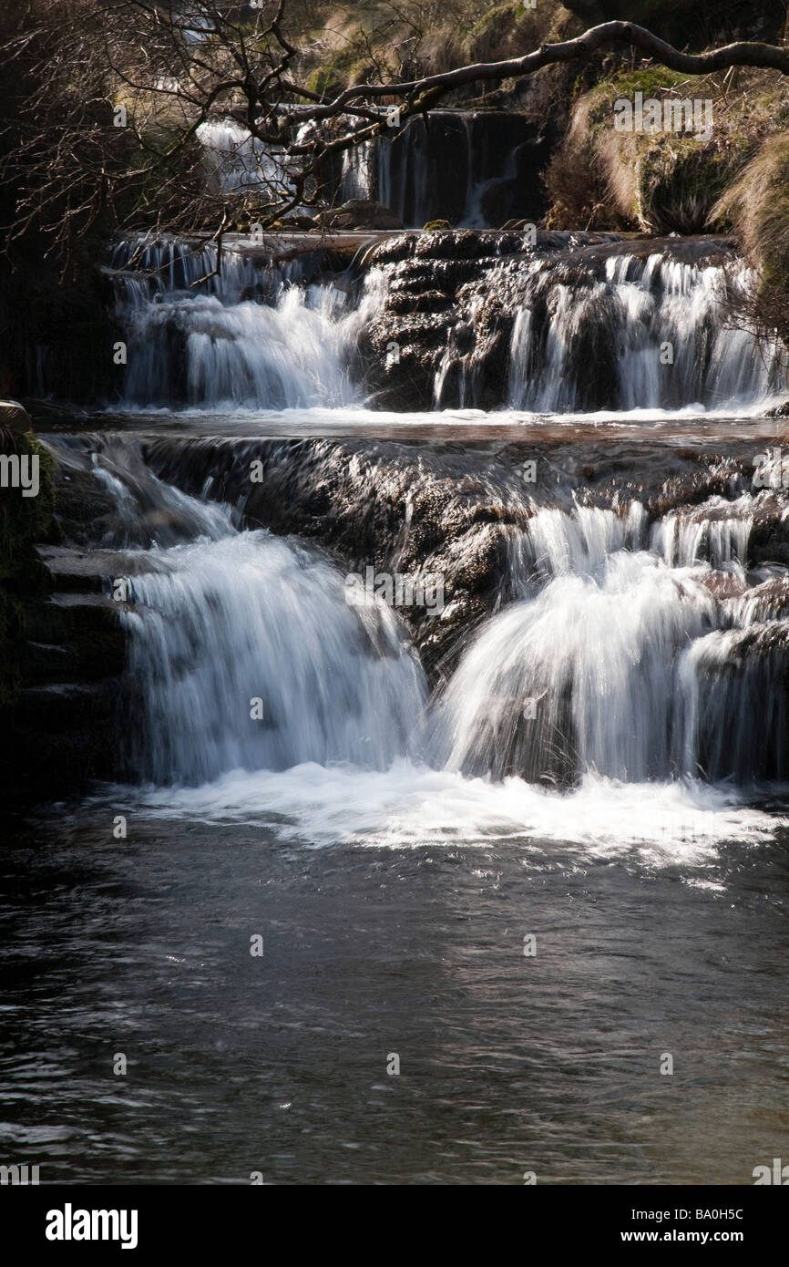 Waterfall at Fairbrook, in the Peak District, Derbyshire, England Stock ...
