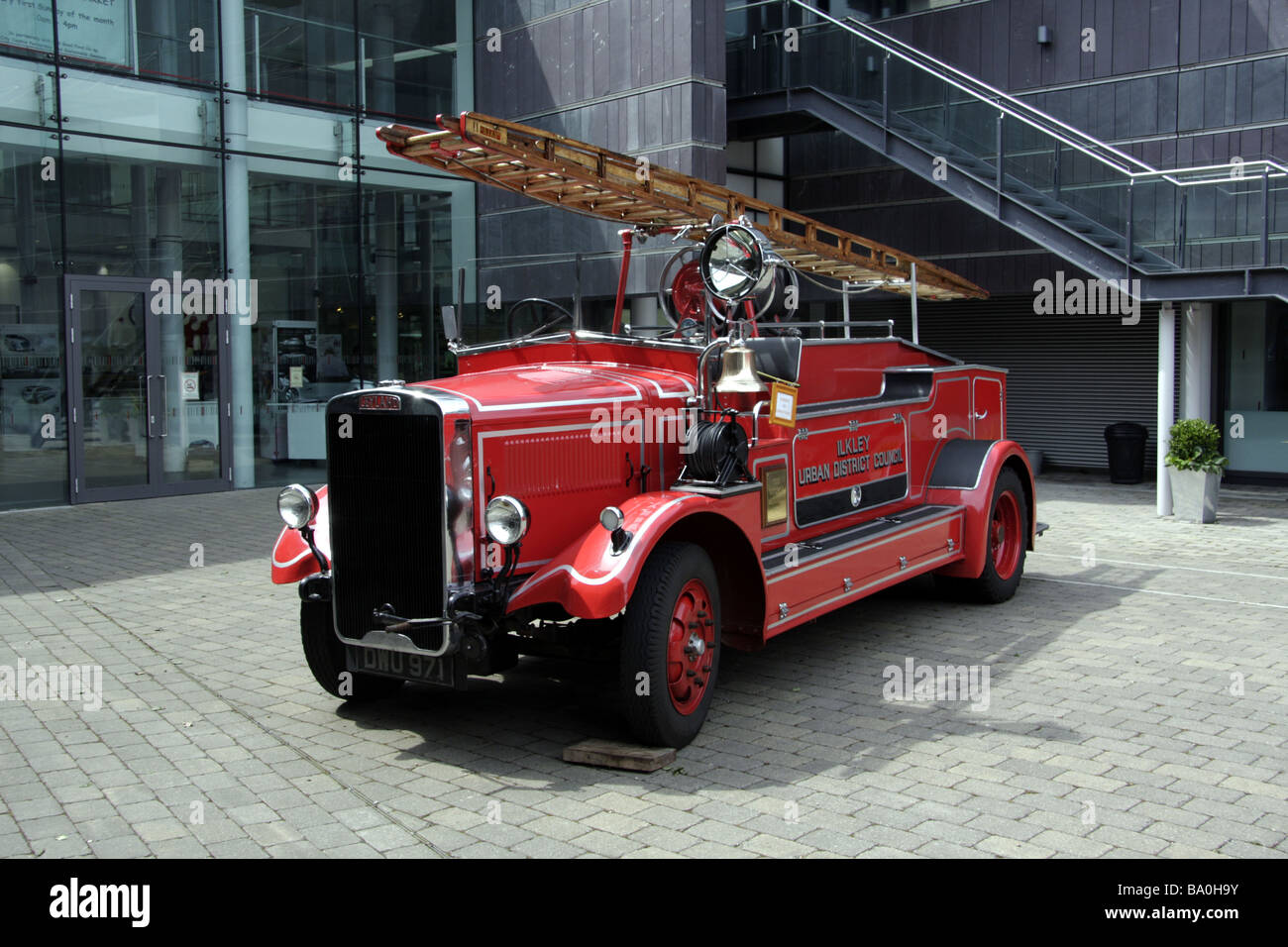 A vintage fire engine at a museum in Swansea, South Wales Stock Photo ...