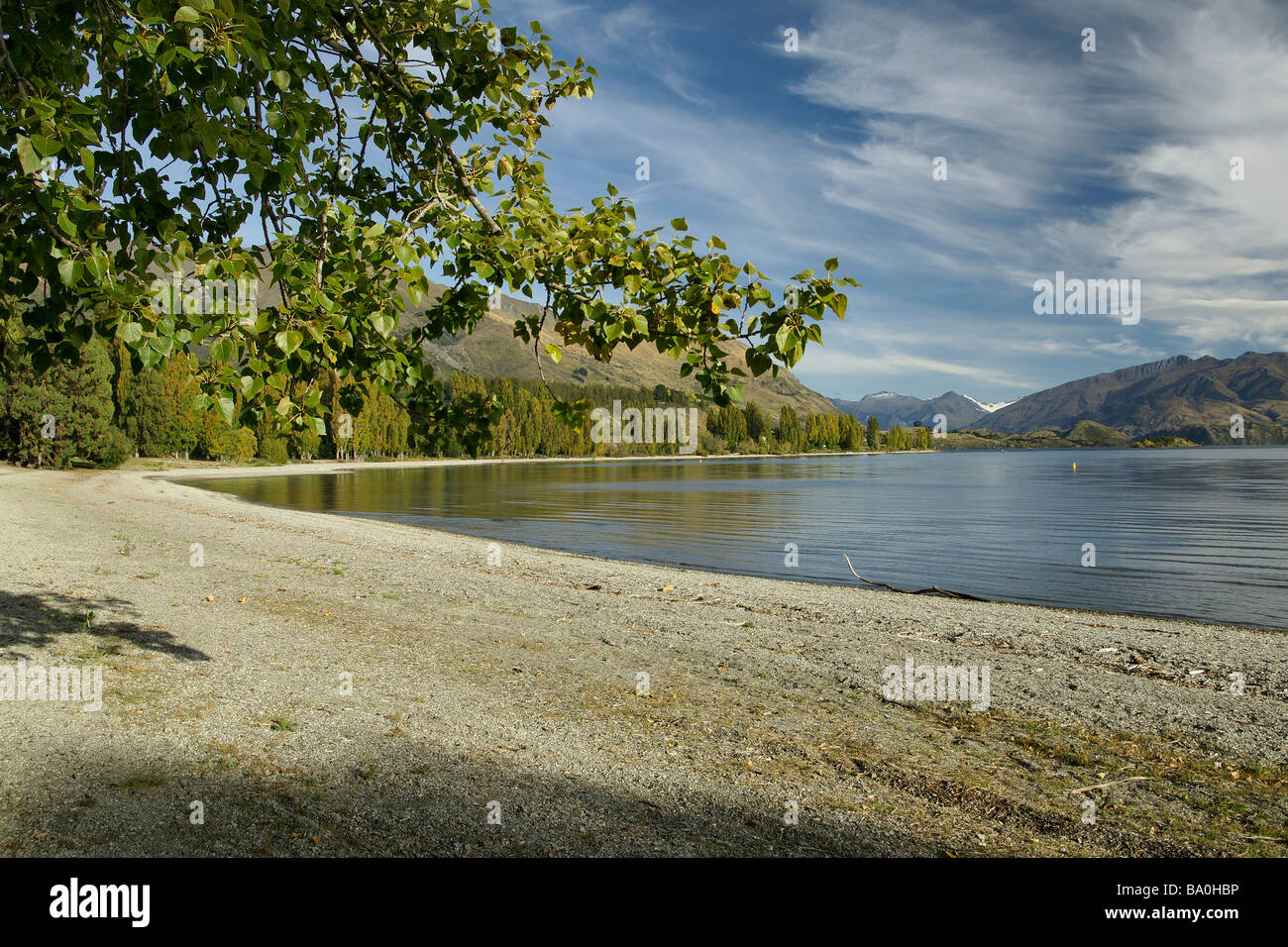 Lake Wanaka Lakefront Stock Photo - Alamy