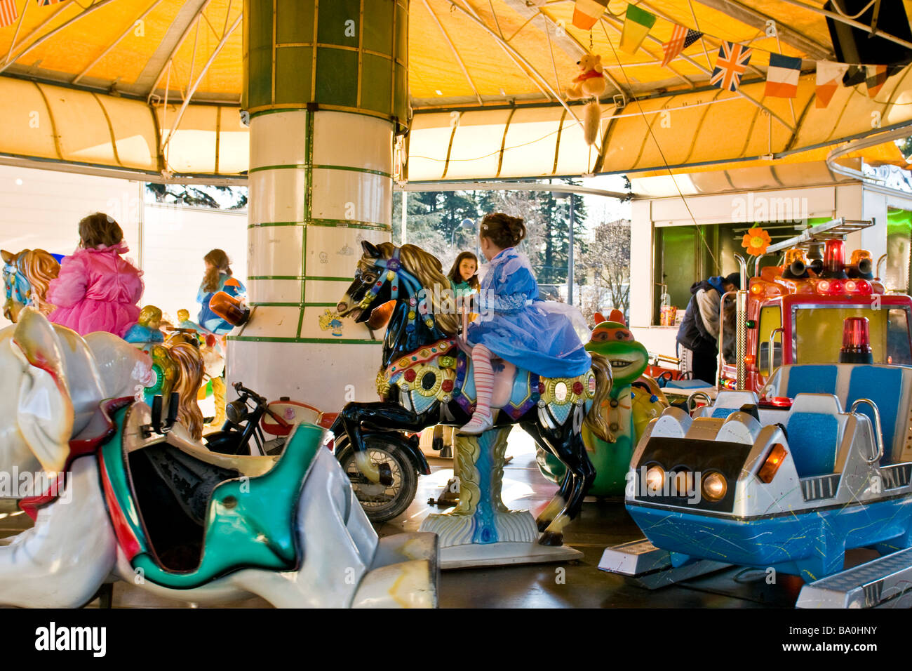 Joust to amusement park Oleggio Novara Italy Stock Photo - Alamy