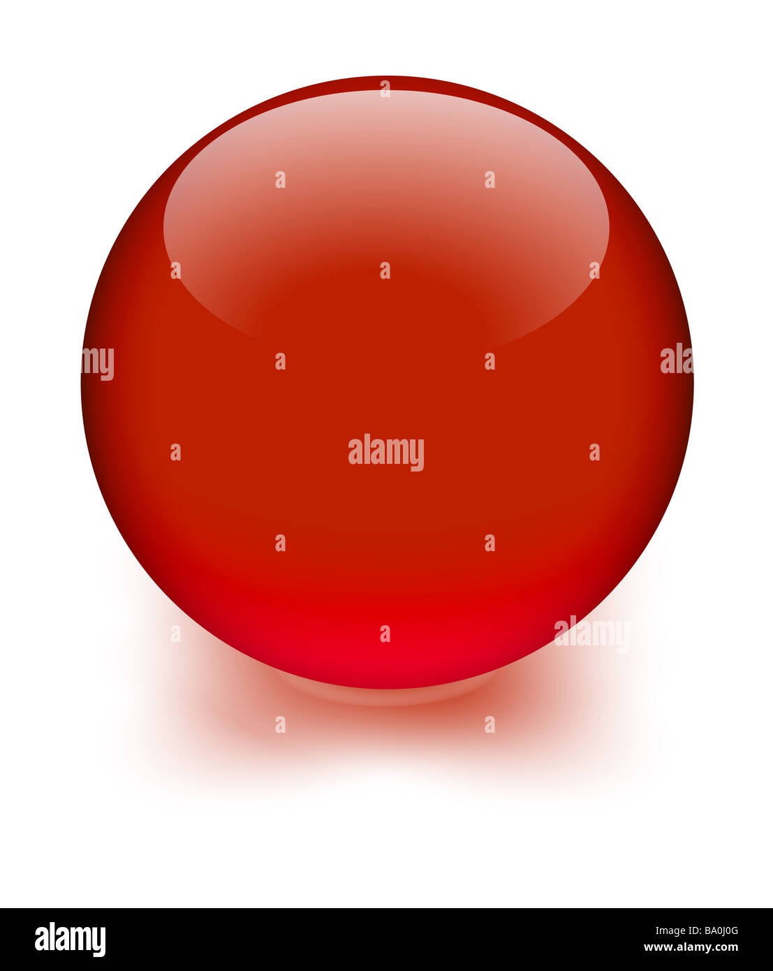 Shiny 3d red sphere Stock Photo - Alamy