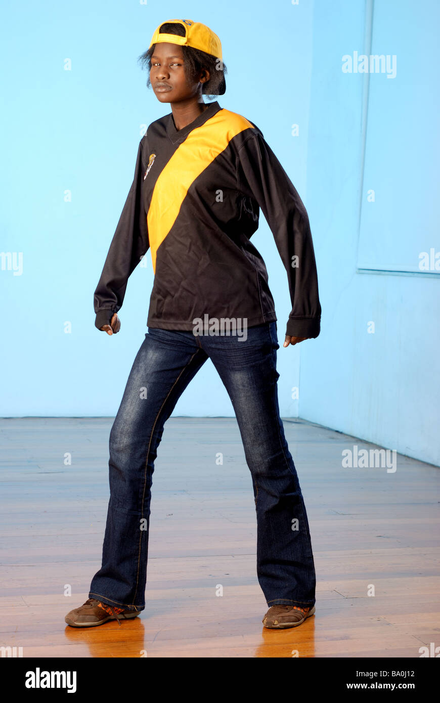 black african hip-hop girl Stock Photo - Alamy