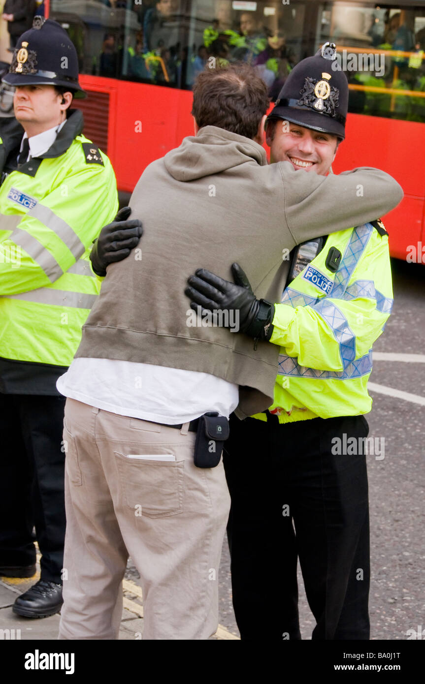 Hug a policeman hi-res stock photography and images - Alamy