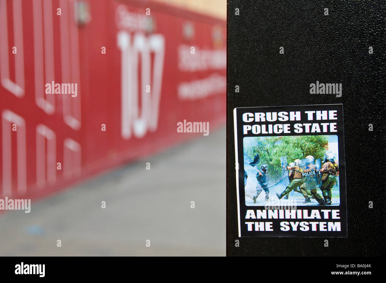 Anti police sticker hi-res stock photography and images - Alamy