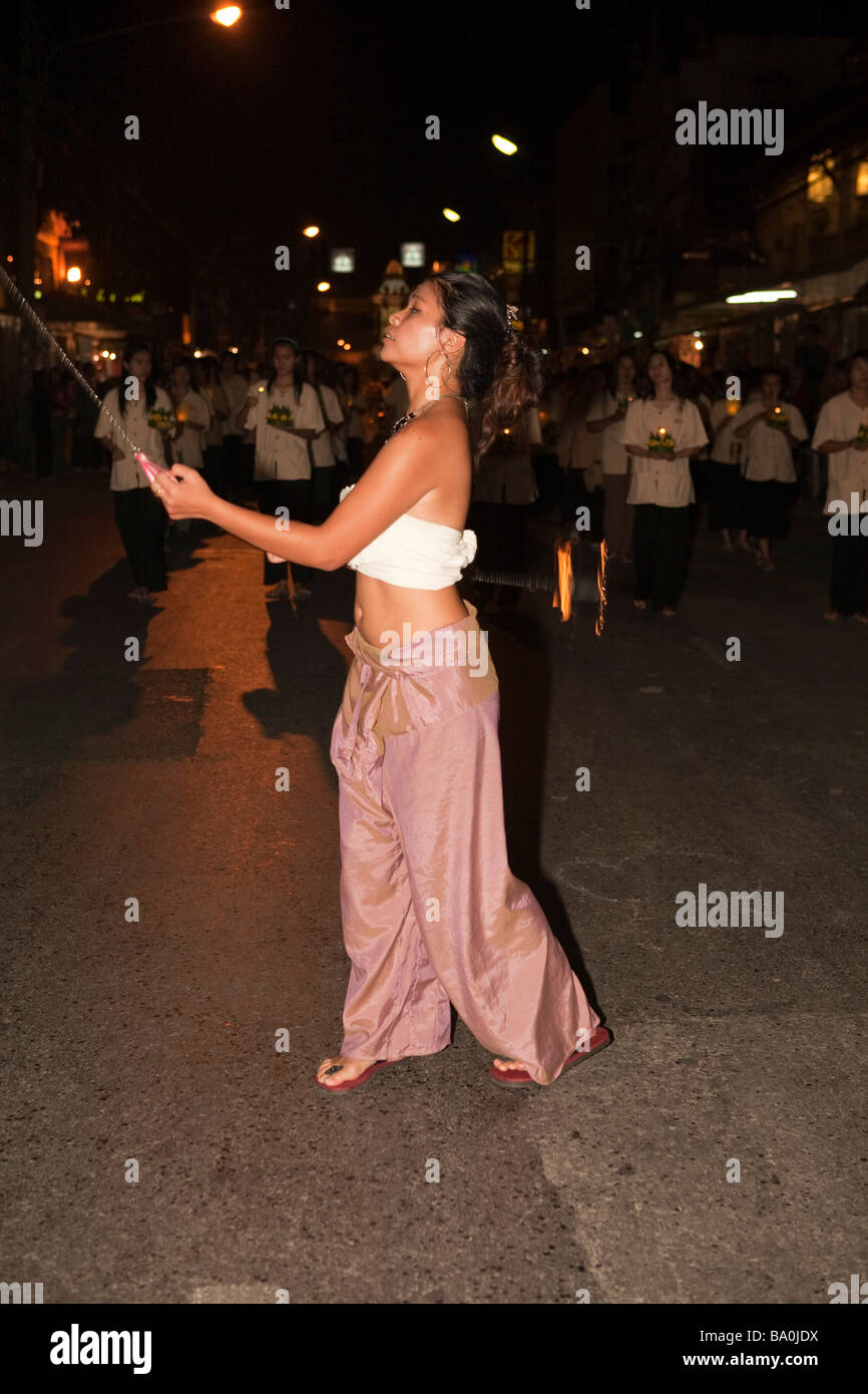 Loy Krathong, Yee Peng or Yi Peng Festival Chiang Mai Thailand Stock ...