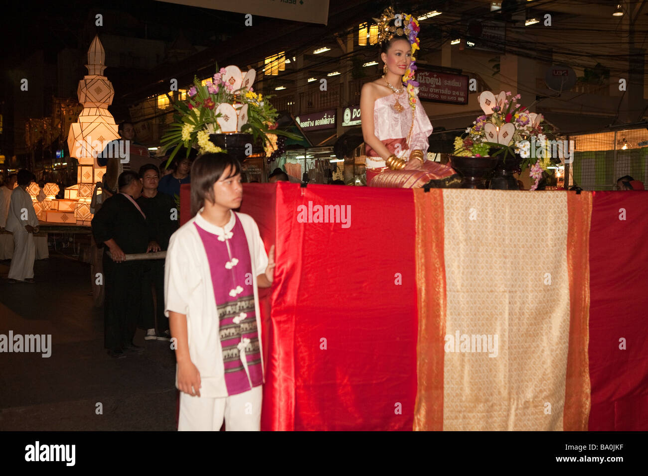Loy Krathong, Yee Peng or Yi Peng Festival Chiang Mai Thailand Stock ...