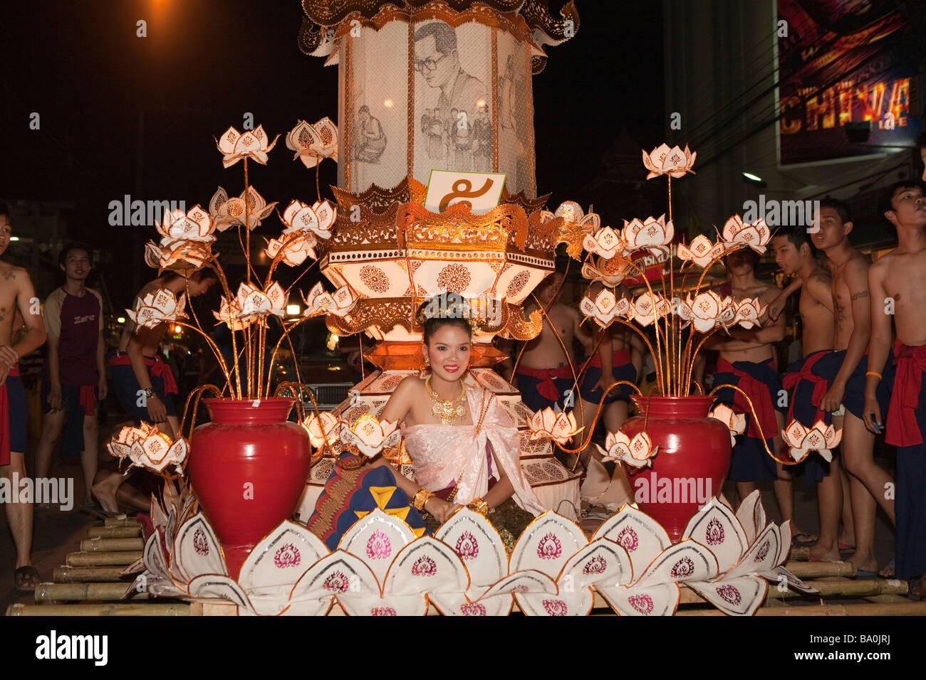 Loy Krathong, Yee Peng or Yi Peng Festival Chiang Mai Thailand Stock ...