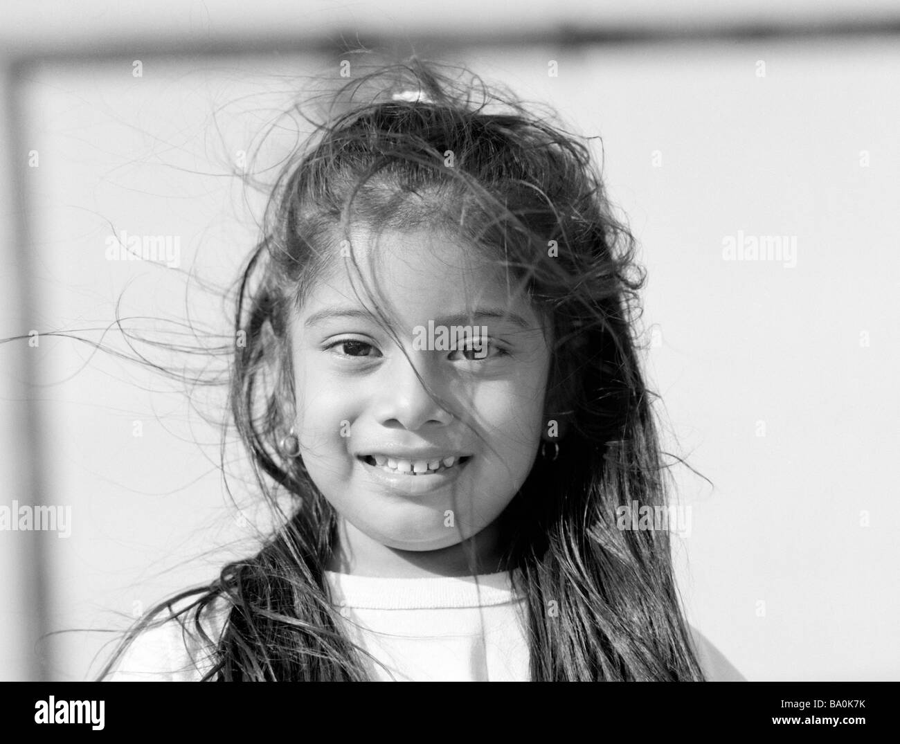 Portrait of a young girl from Corozal, Belize, Central America Stock ...