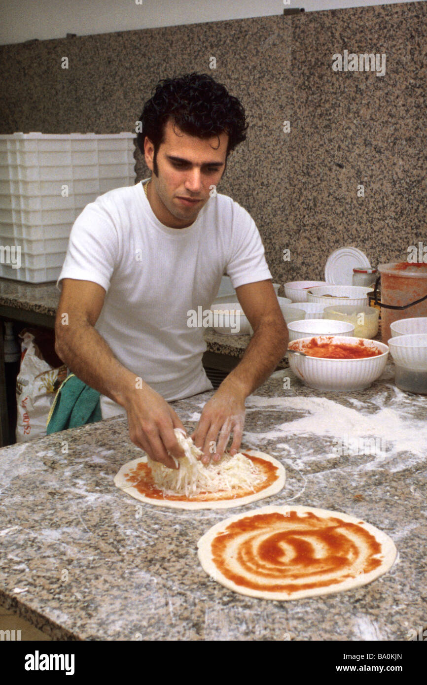 Preparation of the pizza Stock Photo - Alamy