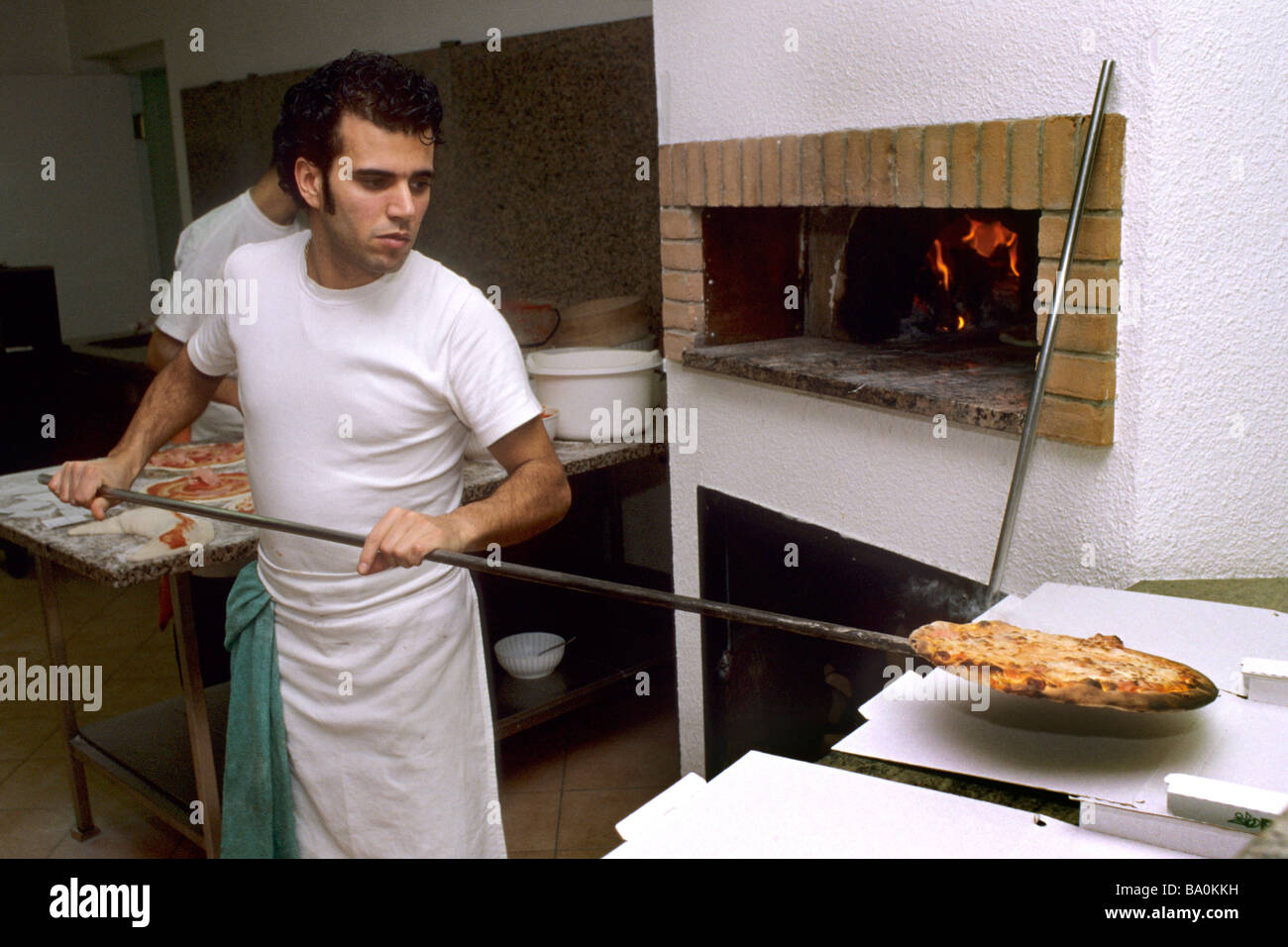 Preparation of the pizza Stock Photo - Alamy