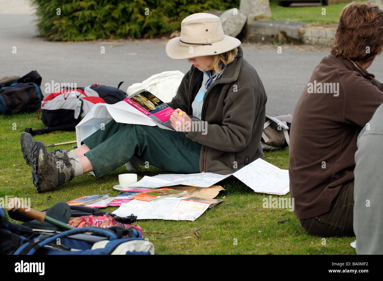 Female Walker Checking Map High Resolution Stock Photography and Images ...