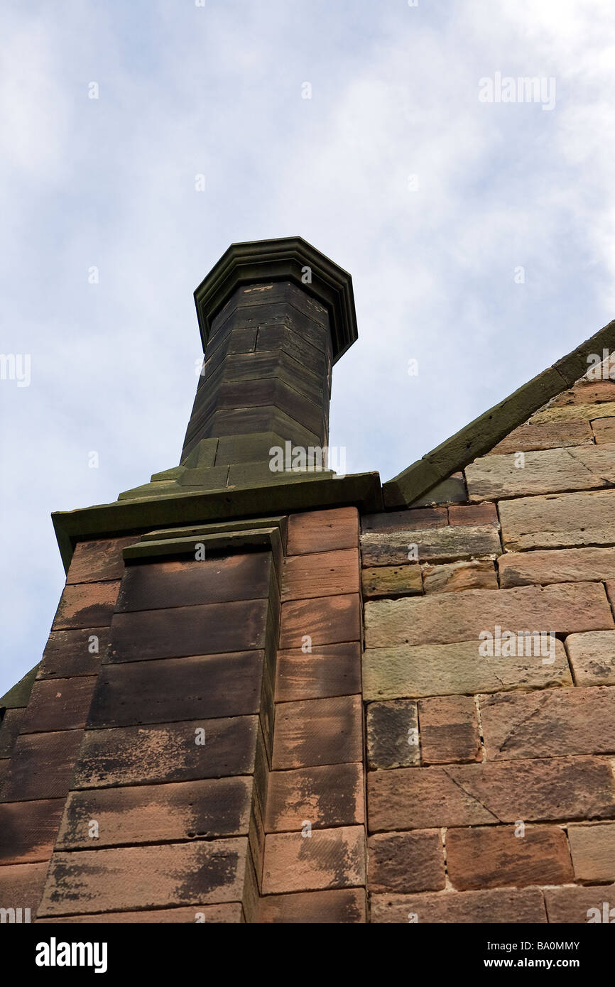 View of St Mary's Church, Cheshire, looking up the ancient chimney ...