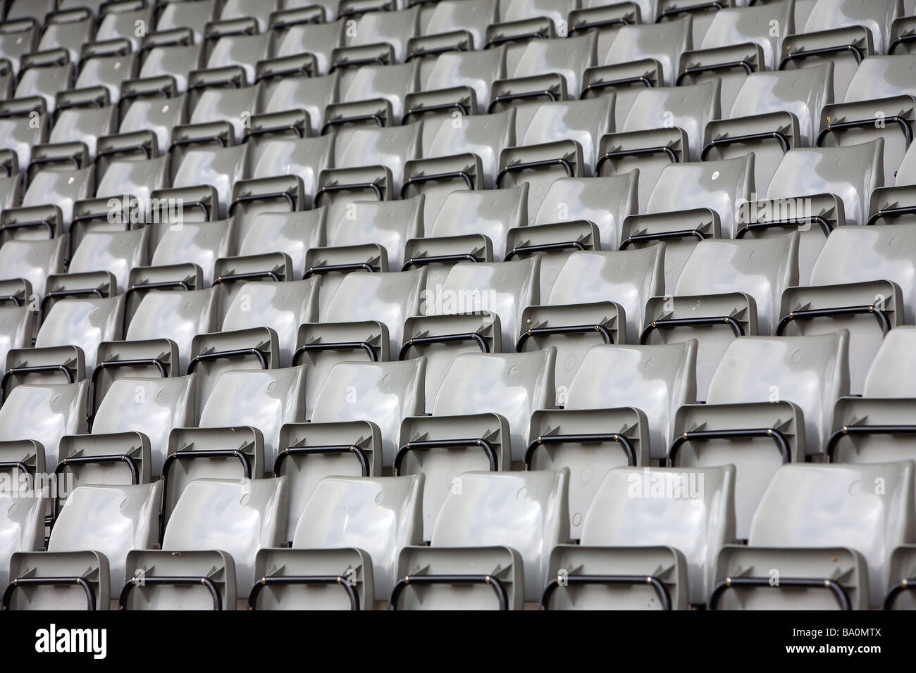 Looking up at the seating of the Newcastle Falcons rugby ground Stock ...