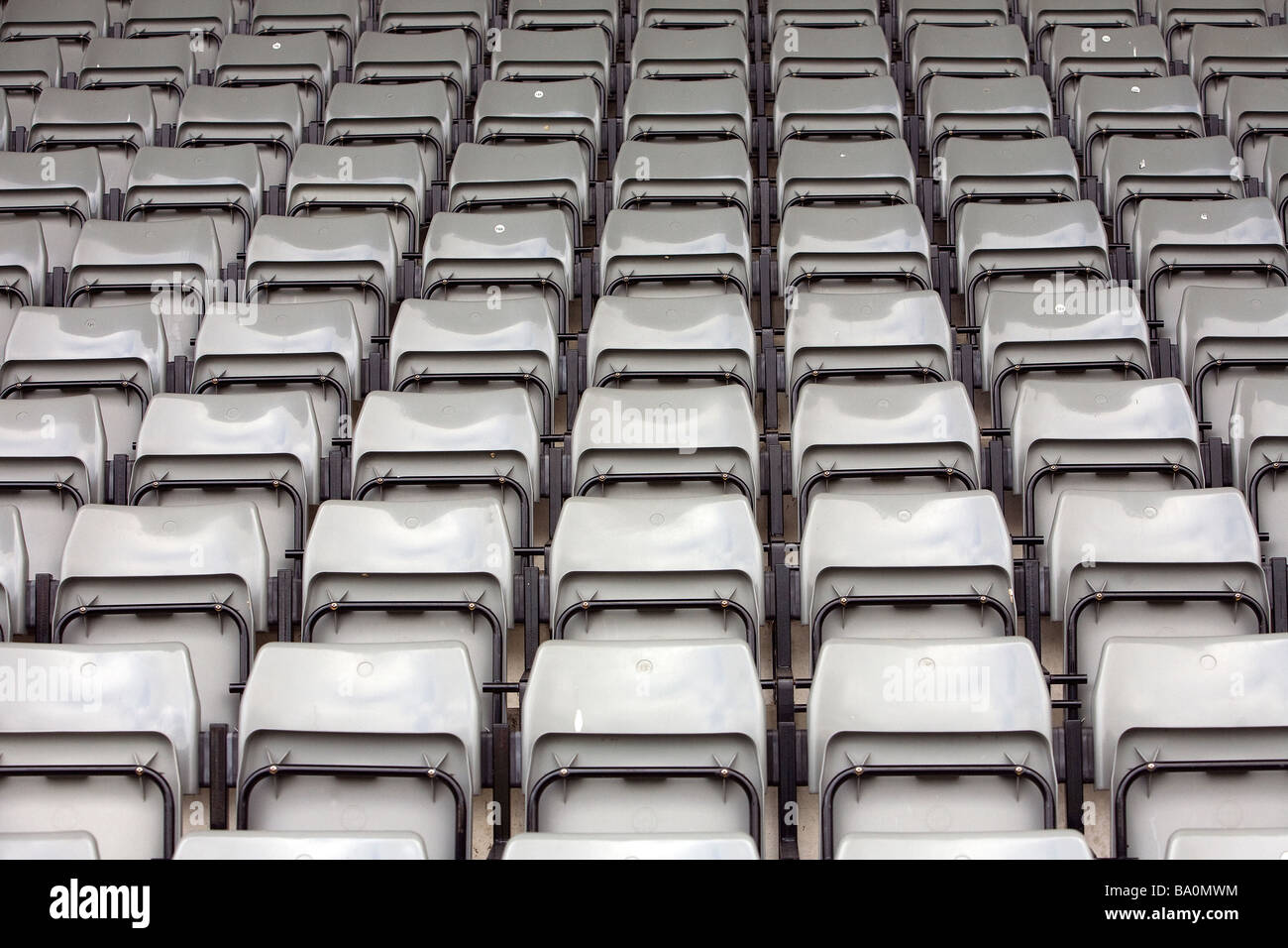 Looking up at the seating of the Newcastle Falcons rugby ground Stock ...