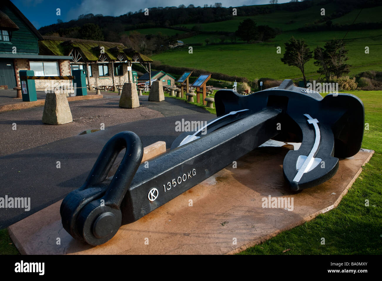 The anchor of the beached cargo ship MSC Napoli by the beach at ...