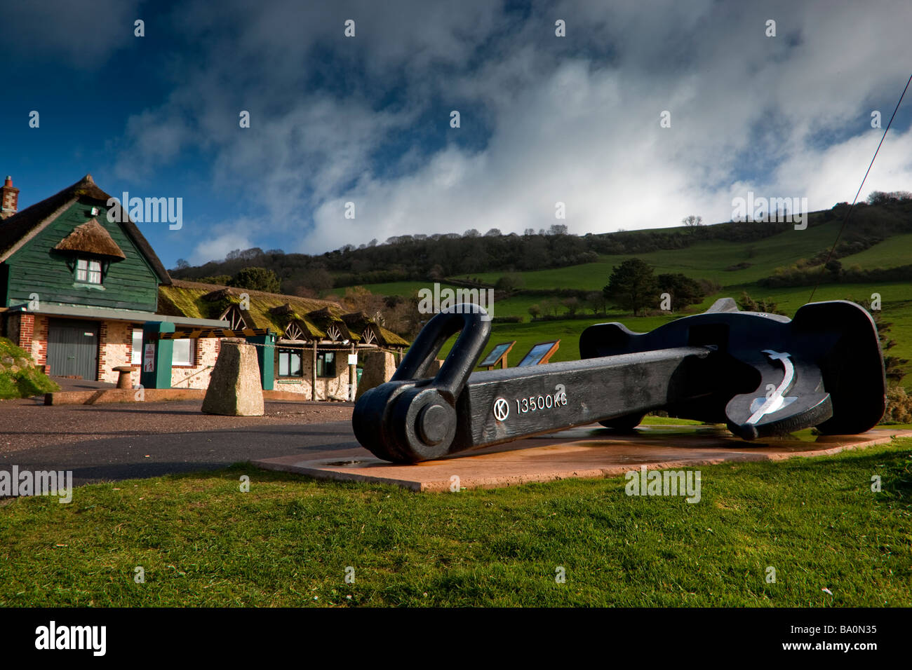 The anchor of the beached cargo ship MSC Napoli by the beach at ...