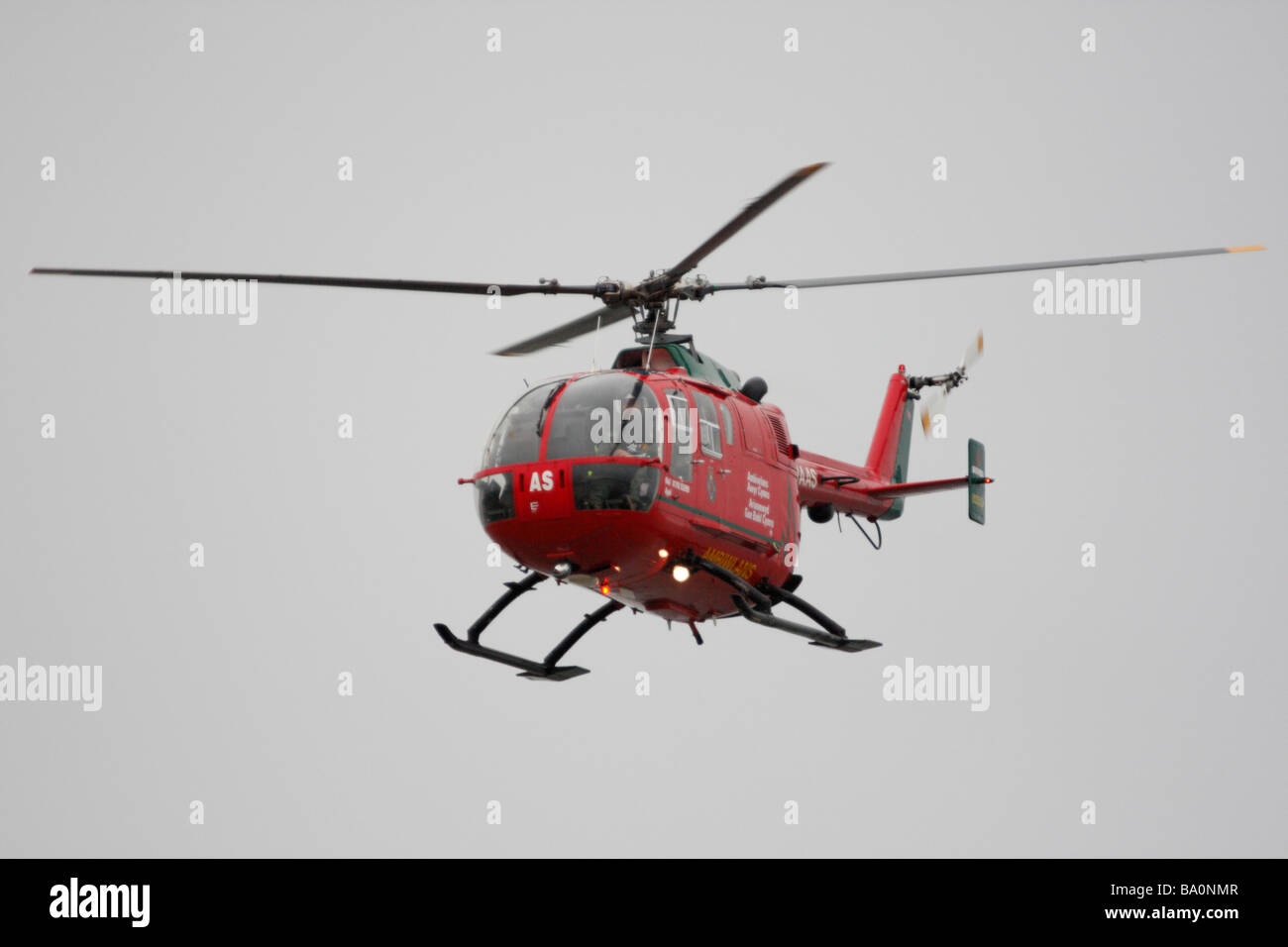 Red Welsh Air Ambulance Helicopter Stock Photo - Alamy