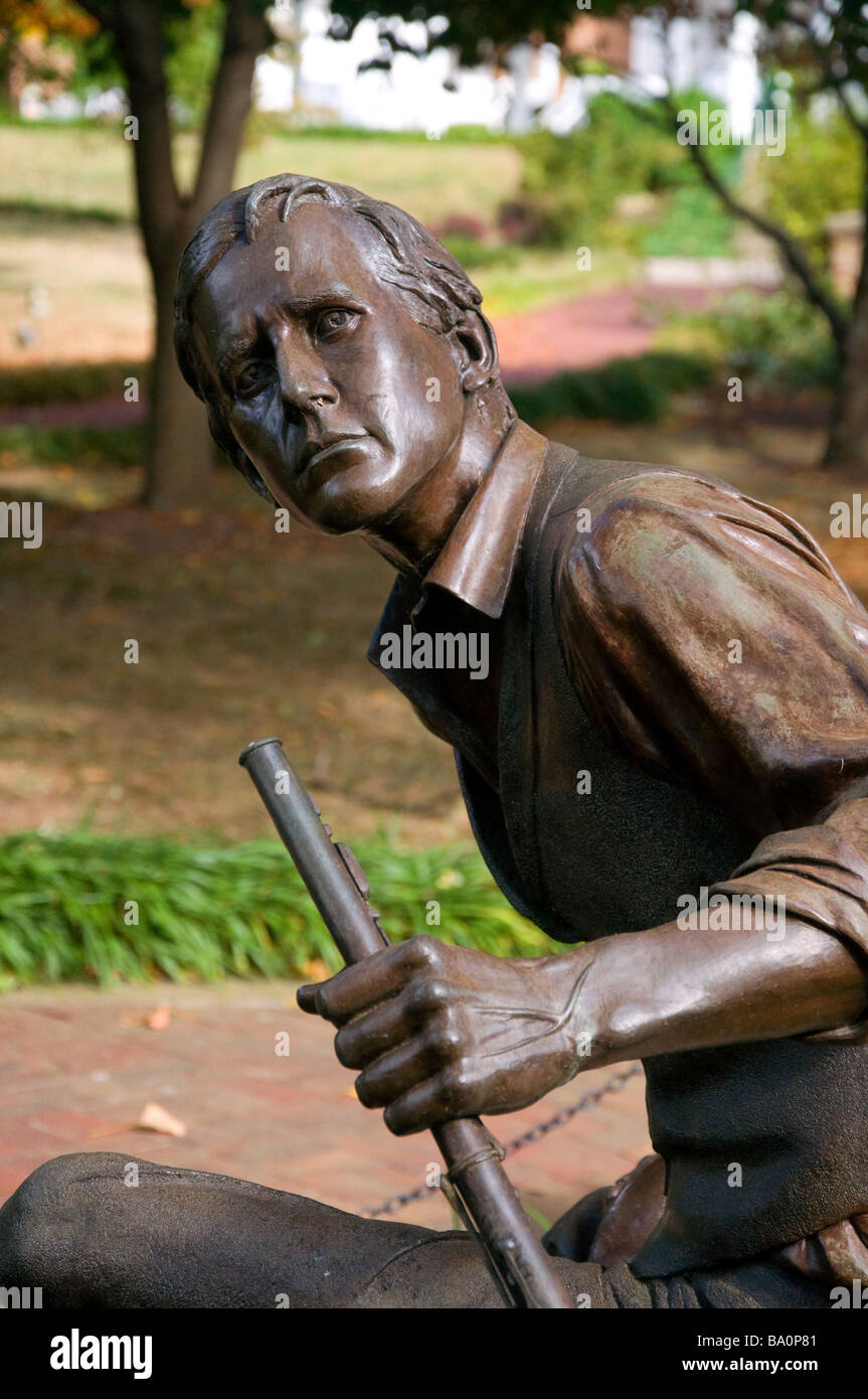 Statue of Stephen Foster composer of the song My Old Kentucky Home in ...