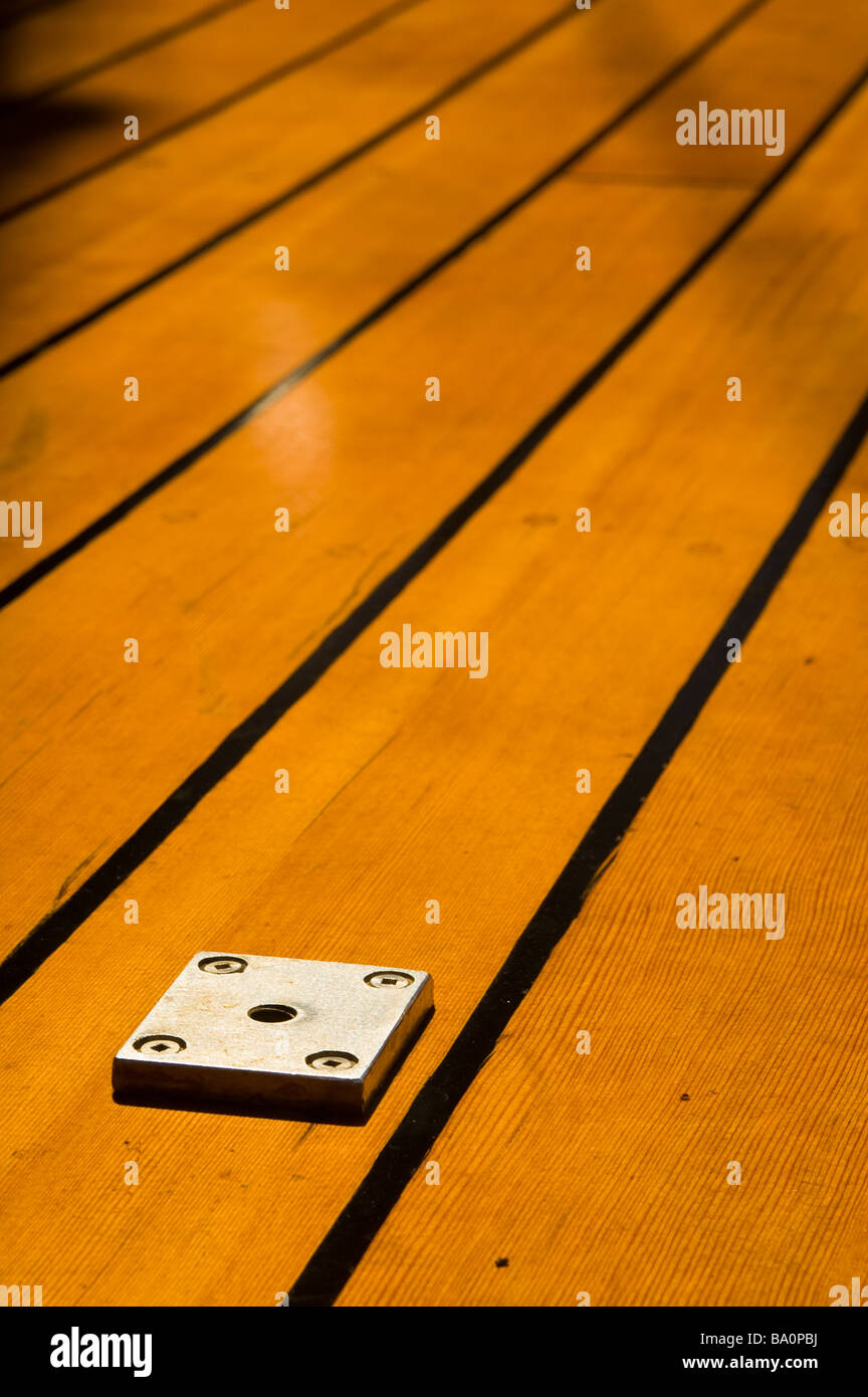Deck planking on a sailing vessel Stock Photo - Alamy