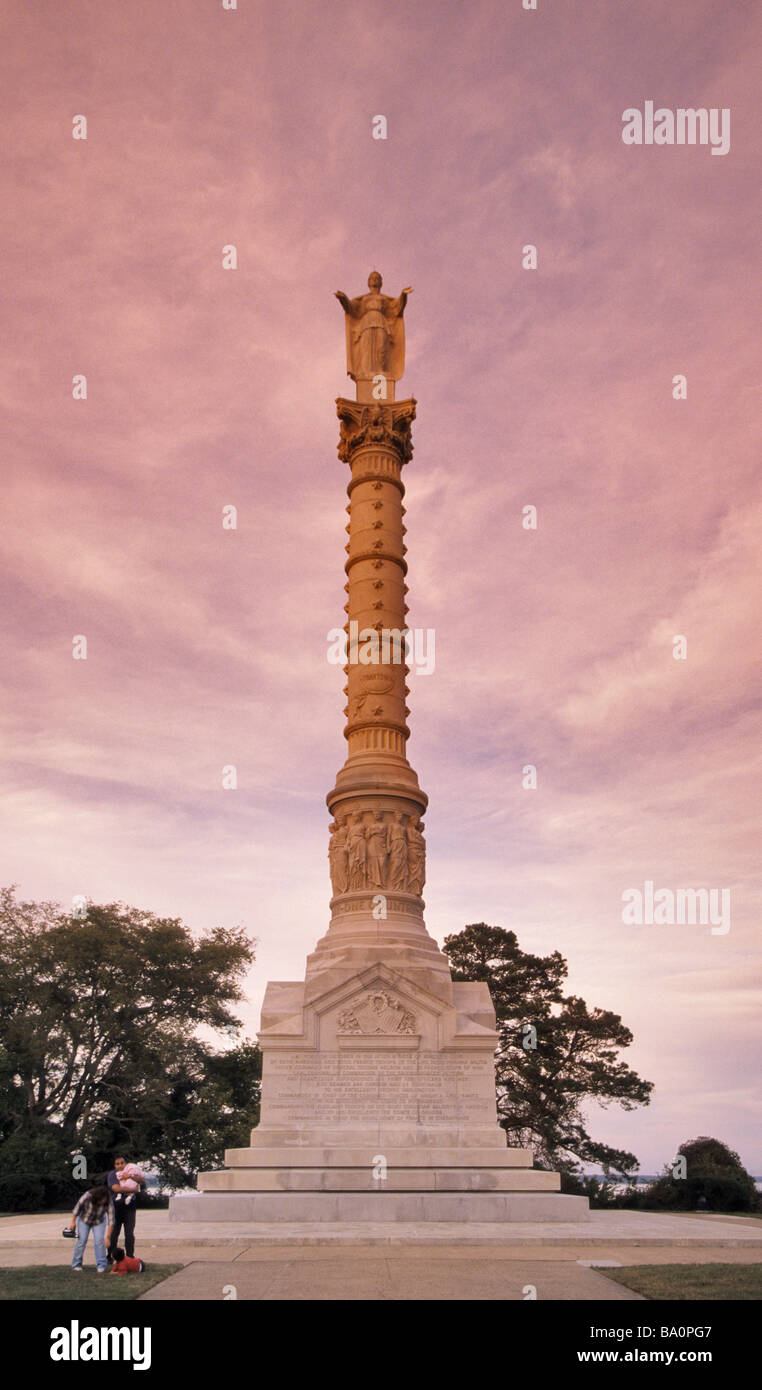 Victory Monument at dusk in Yorktown Colonial National Historical Park ...