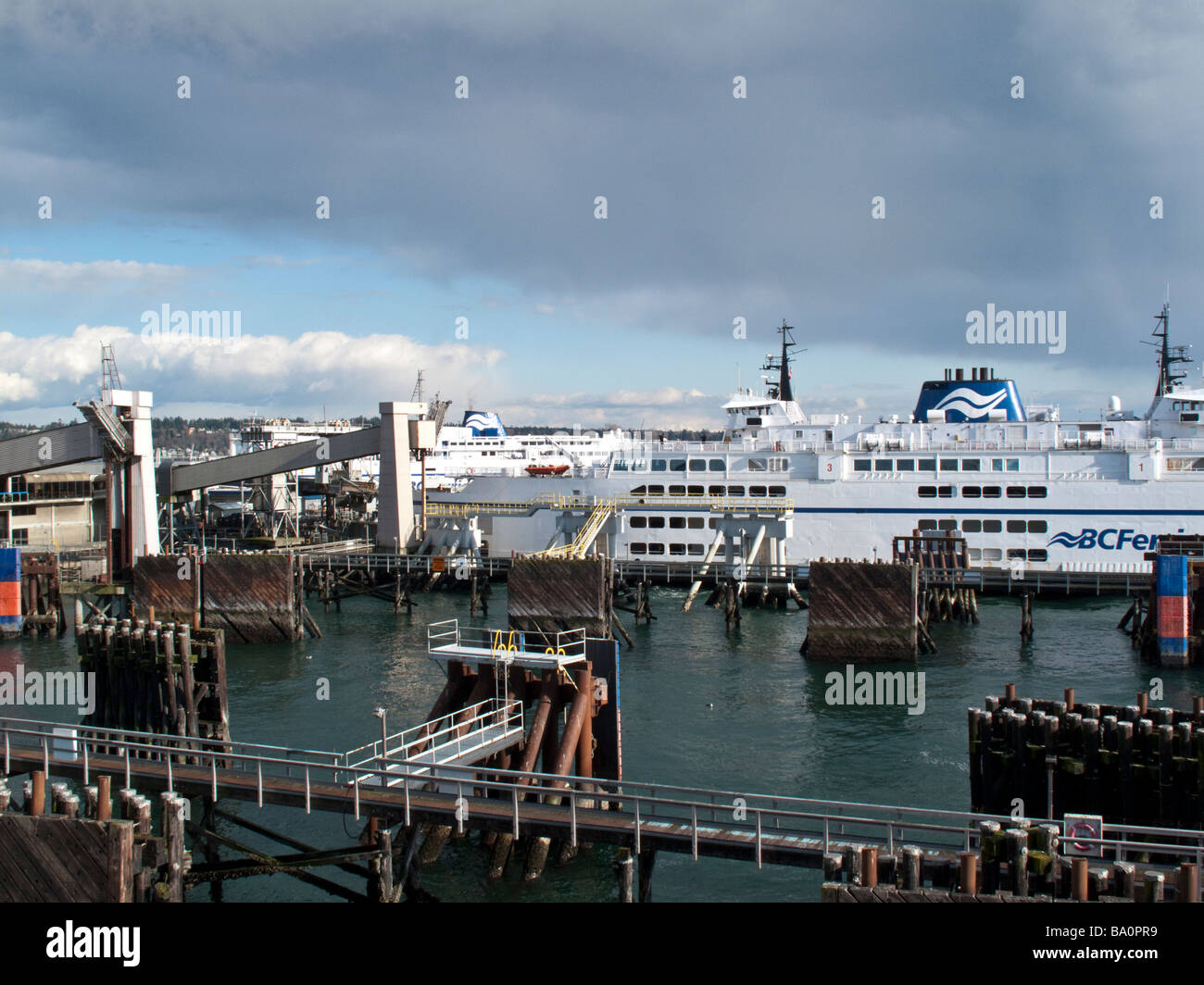BC Ferry terminal at Tsawwassen Terminal in British Columbia with ...