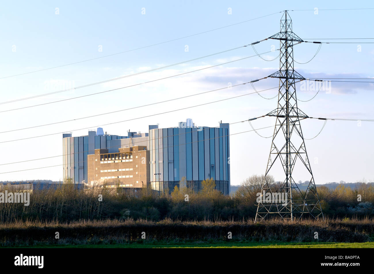 Oldbury Nuclear Power Station and South Gloucestershire UK Stock Photo ...
