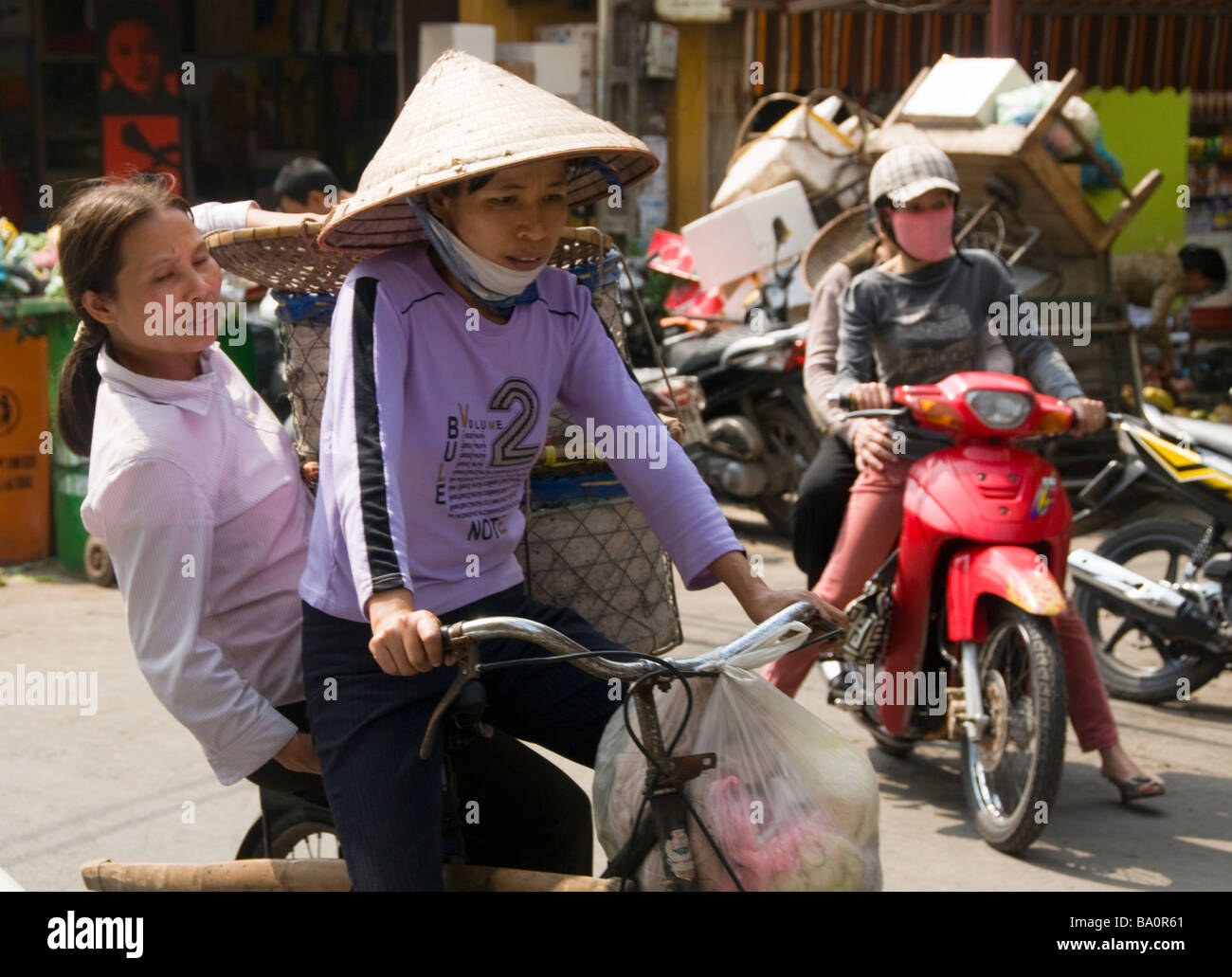 bicycle commute in Hanoi Vietnam Stock Photo - Alamy