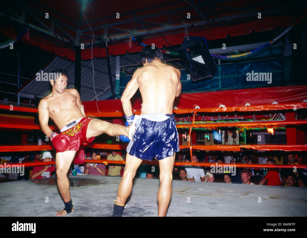 Muay Thai boxers, Thai boxing fight, Thailand Stock Photo - Alamy