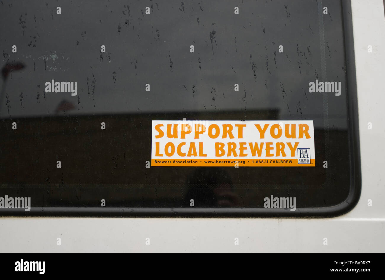 Support Your Local Brewery sticker on a Diamond Bear Brewery van ...