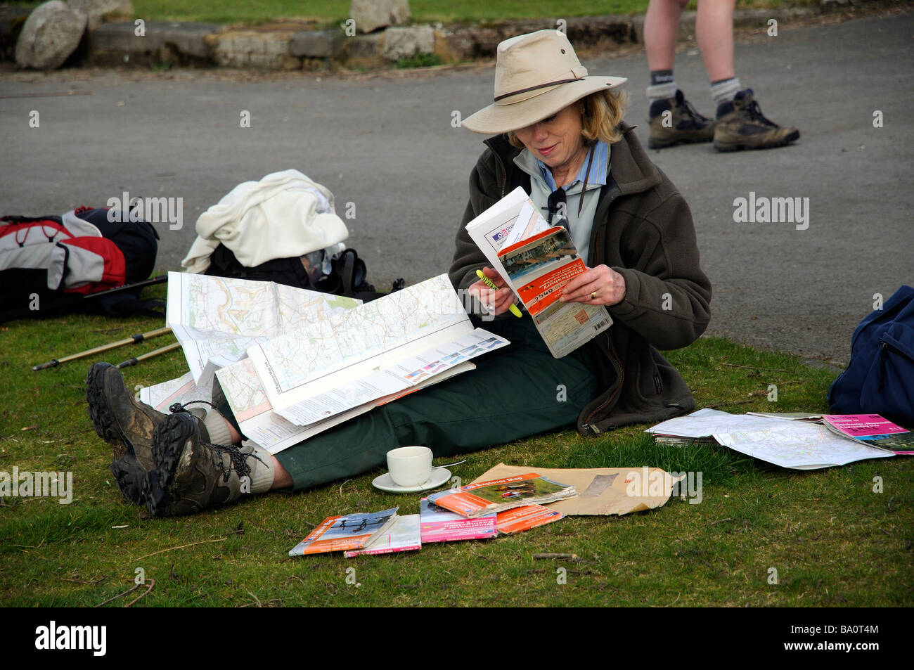 Female Walker Checking Map High Resolution Stock Photography and Images ...