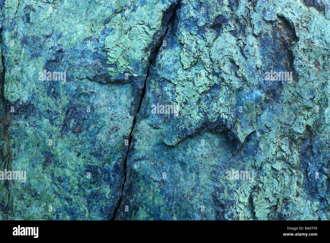 Bluish green rock surface Stock Photo - Alamy