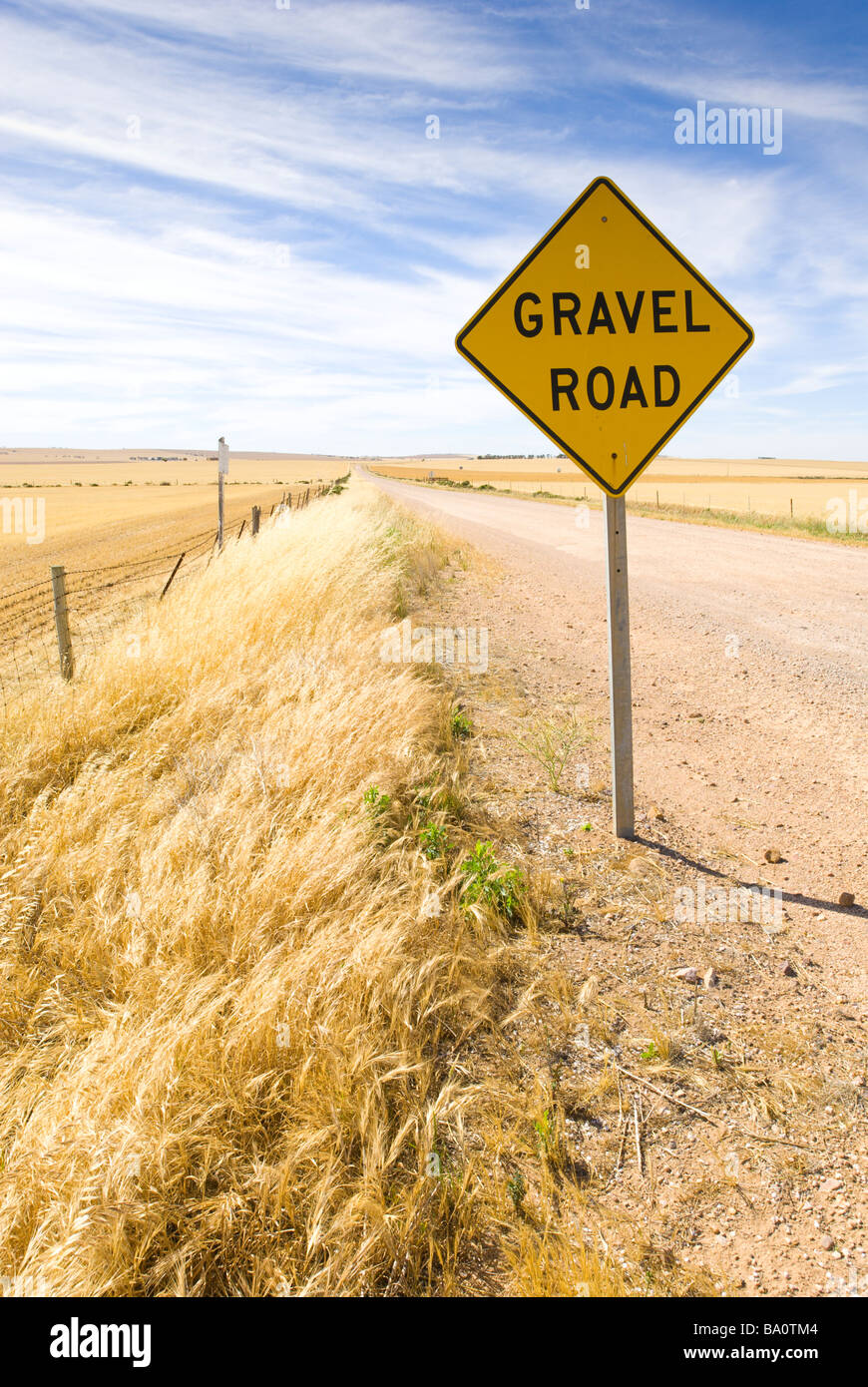 Gravel Road Sign High Resolution Stock Photography and Images - Alamy