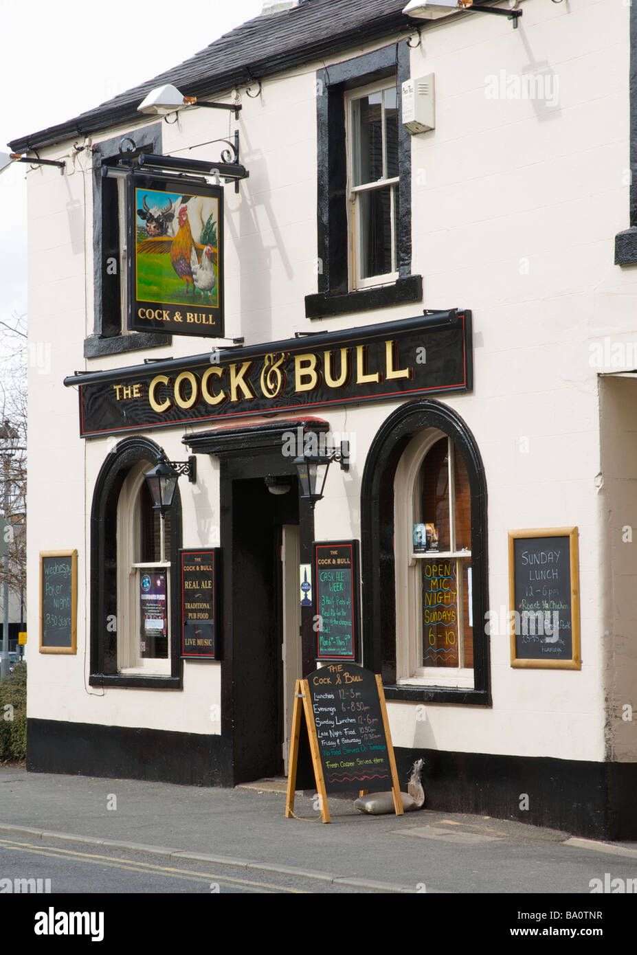 Cock & Bull pub in South Street, Cockermouth, West Cumbria, England UK ...