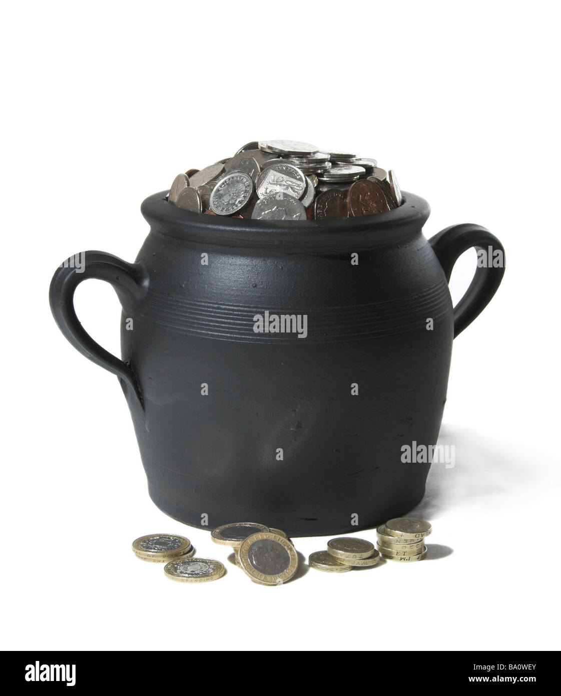Pot Of Money Stock Photo - Alamy