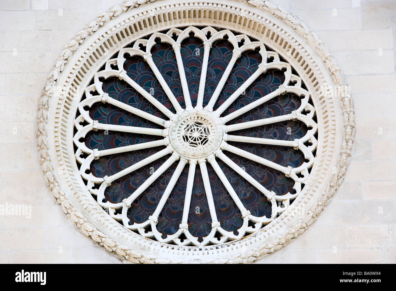 Rose window Cathedral of St James Sibenik Dalmatia Croatia Stock Photo ...