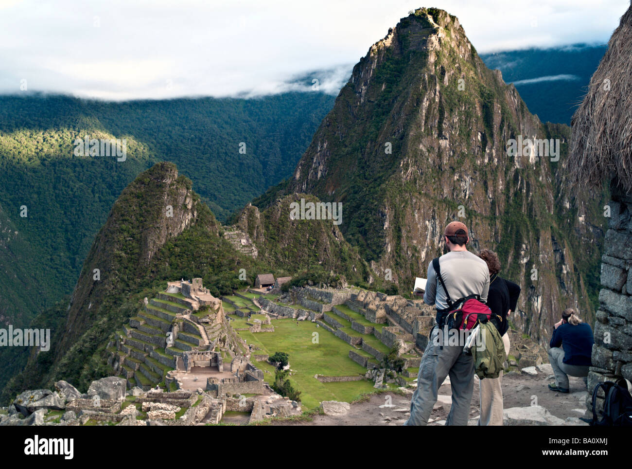 PERU MACHU PICCHU Tourists admire the classic view of Machu Picchu at ...