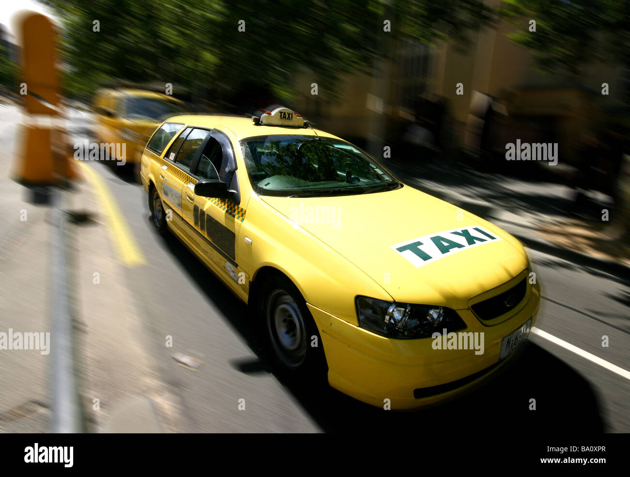 melbourne taxi at speed Stock Photo - Alamy