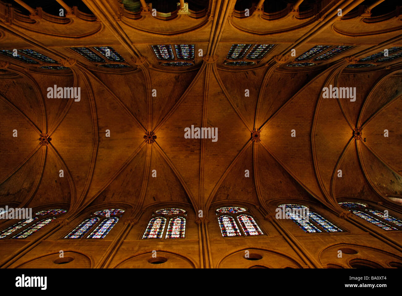 Notre dame paris ceiling gothic hi-res stock photography and images - Alamy