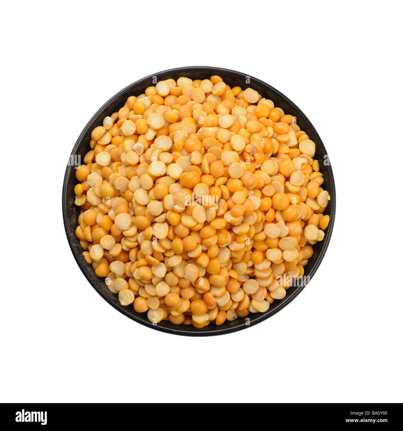 yellow split peas in bowl Stock Photo - Alamy