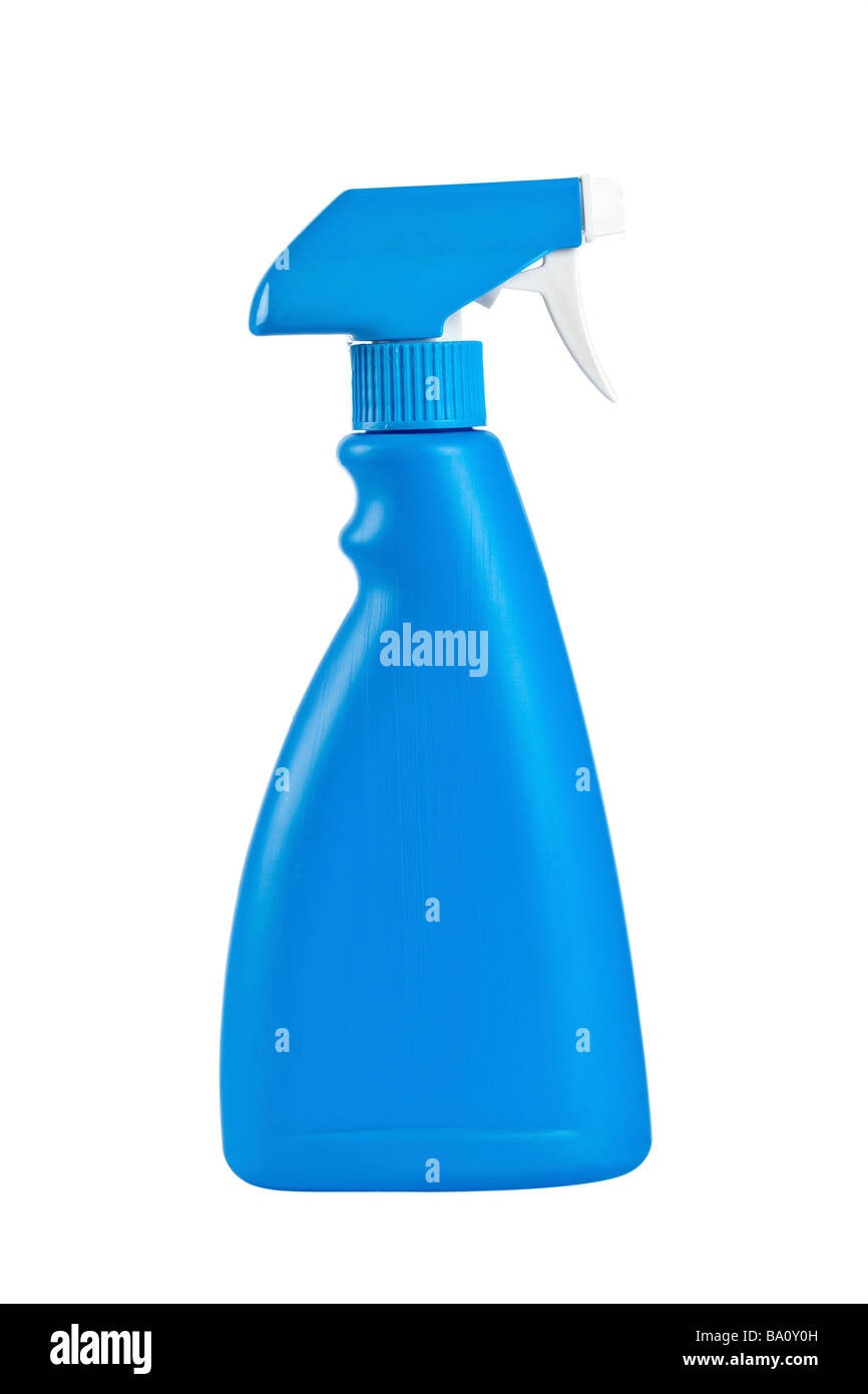 Detergent spray bottle isolated on white background Stock Photo - Alamy