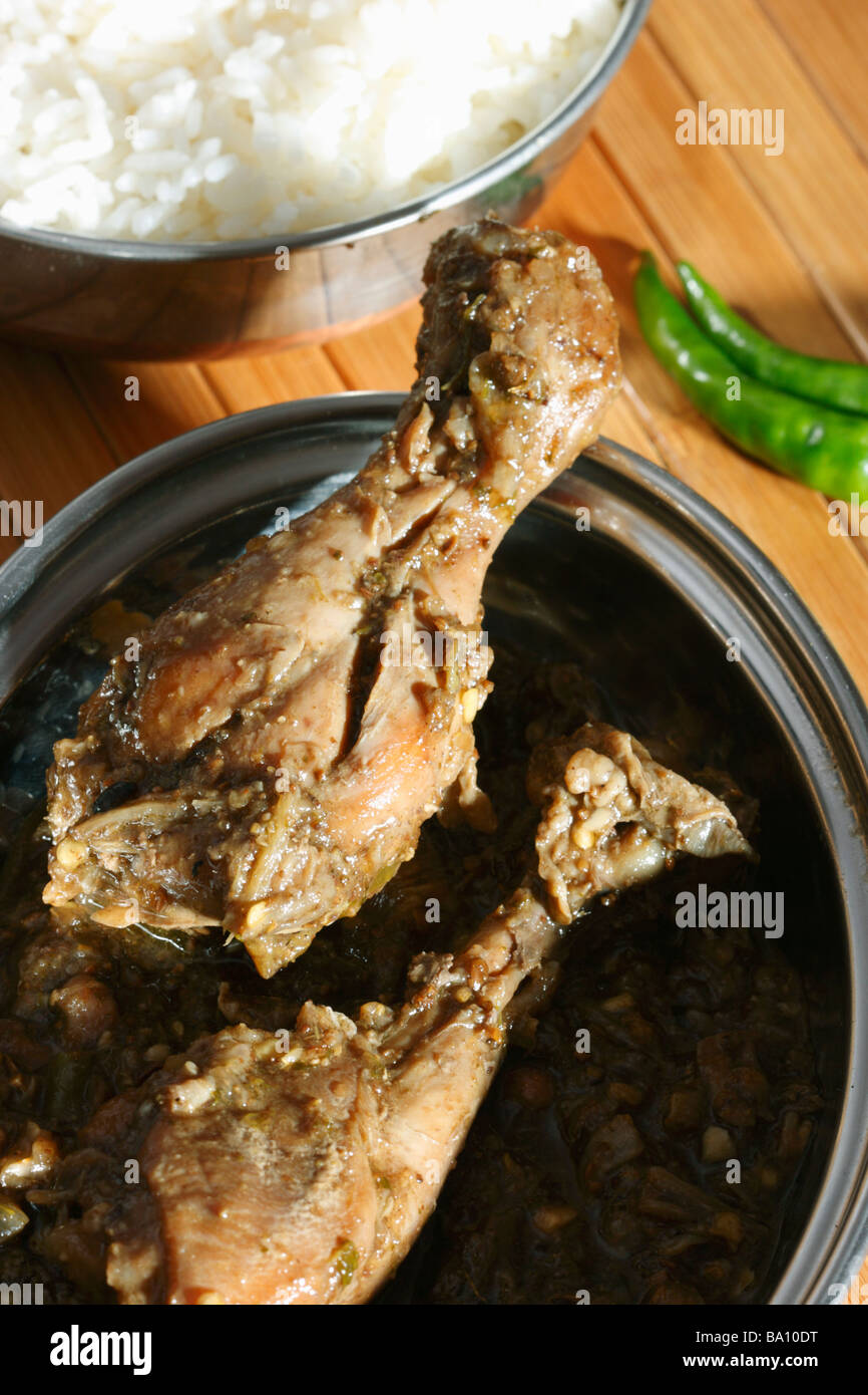 Andhra Chilli Chicken is a spicy chicken curry from Andhra Stock Photo ...