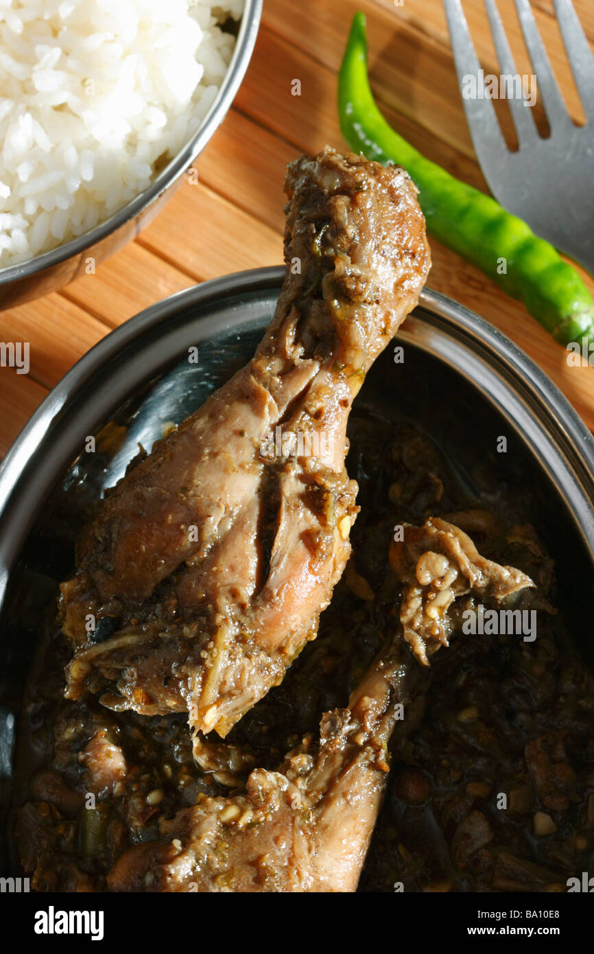 Andhra Chilli Chicken is a spicy chicken curry from Andhra Stock Photo ...