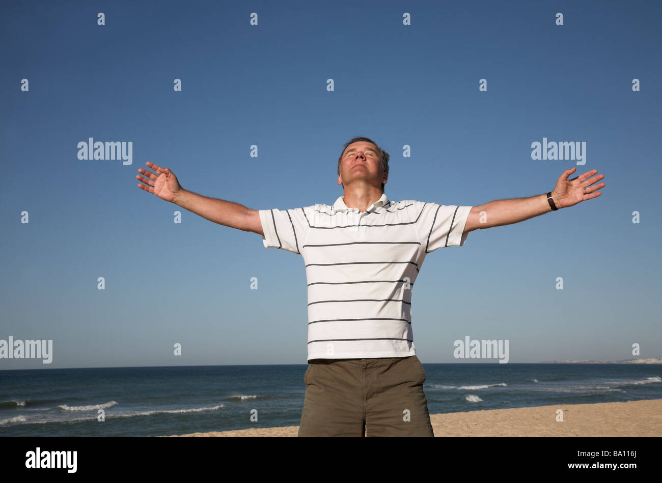 Breathing in fresh sea air Stock Photo - Alamy