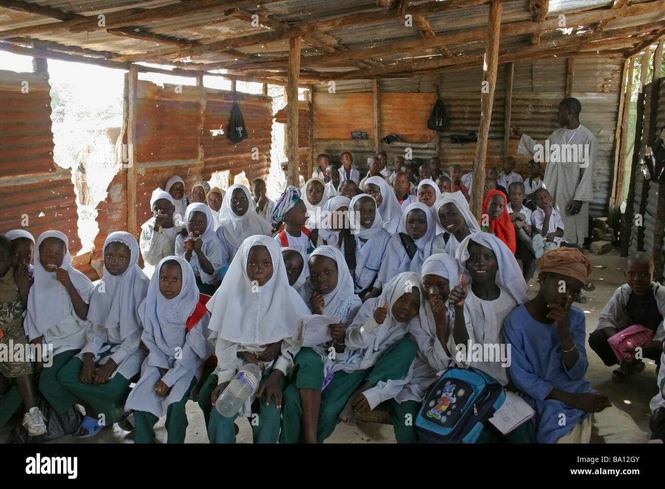 Muslim African Students Attending A Class At The Premises of Usman Bun ...