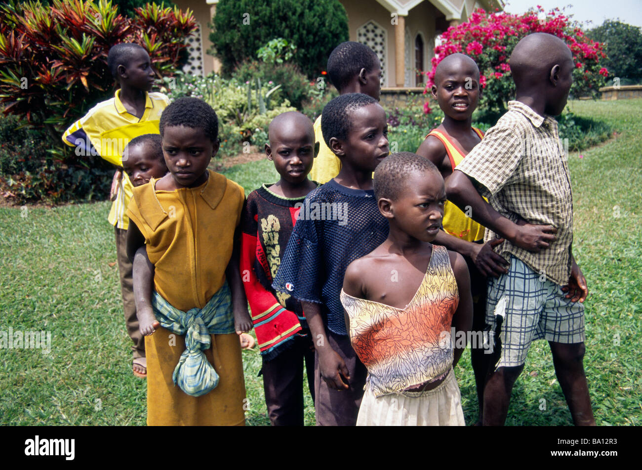 Native children posing for the camera Stock Photo - Alamy