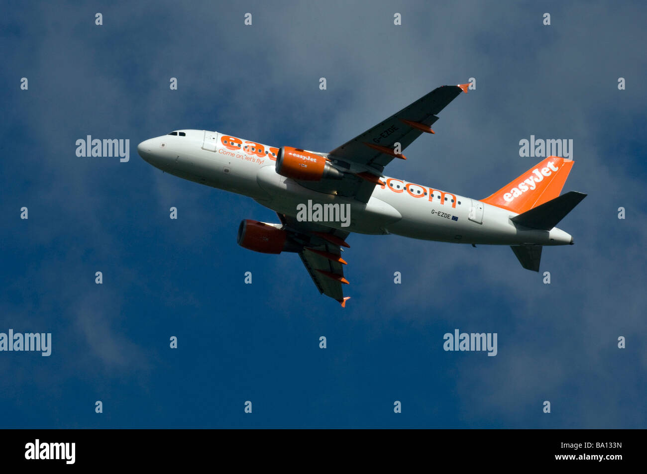 An Easy Jet Boeing 737 takes off from Gatwick Airport West Sussex Stock ...
